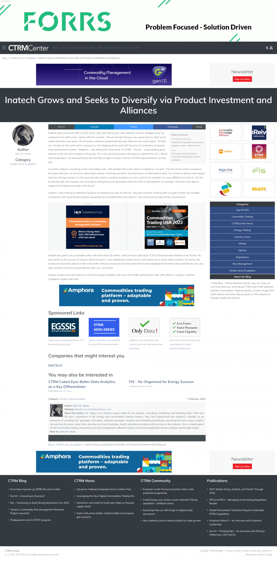 INATECH GROWS AND SEEKS TO DIVERSIFY VIA PRODUCT INVESTMENT AND ...